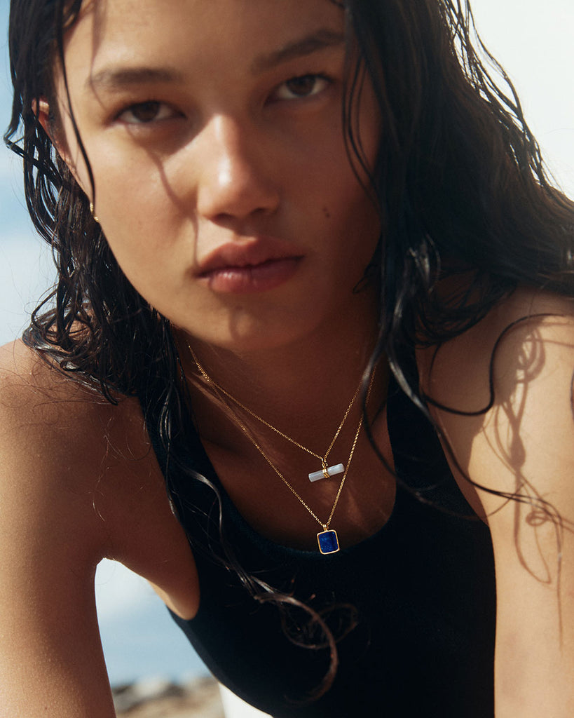LAPIS PENDANT NECKLACE (18K GOLD VERMEIL) – KIRSTIN ASH (Australia)