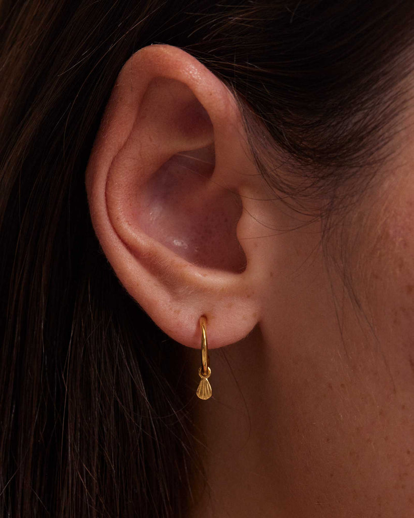 BLOOM DROP HOOPS (18K GOLD PLATED) – KIRSTIN ASH (Australia)