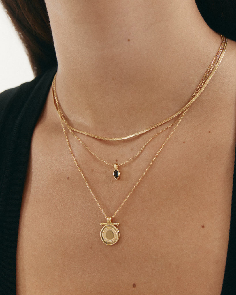INDIGO COIN NECKLACE (18K GOLD VERMEIL) – KIRSTIN ASH (Australia)