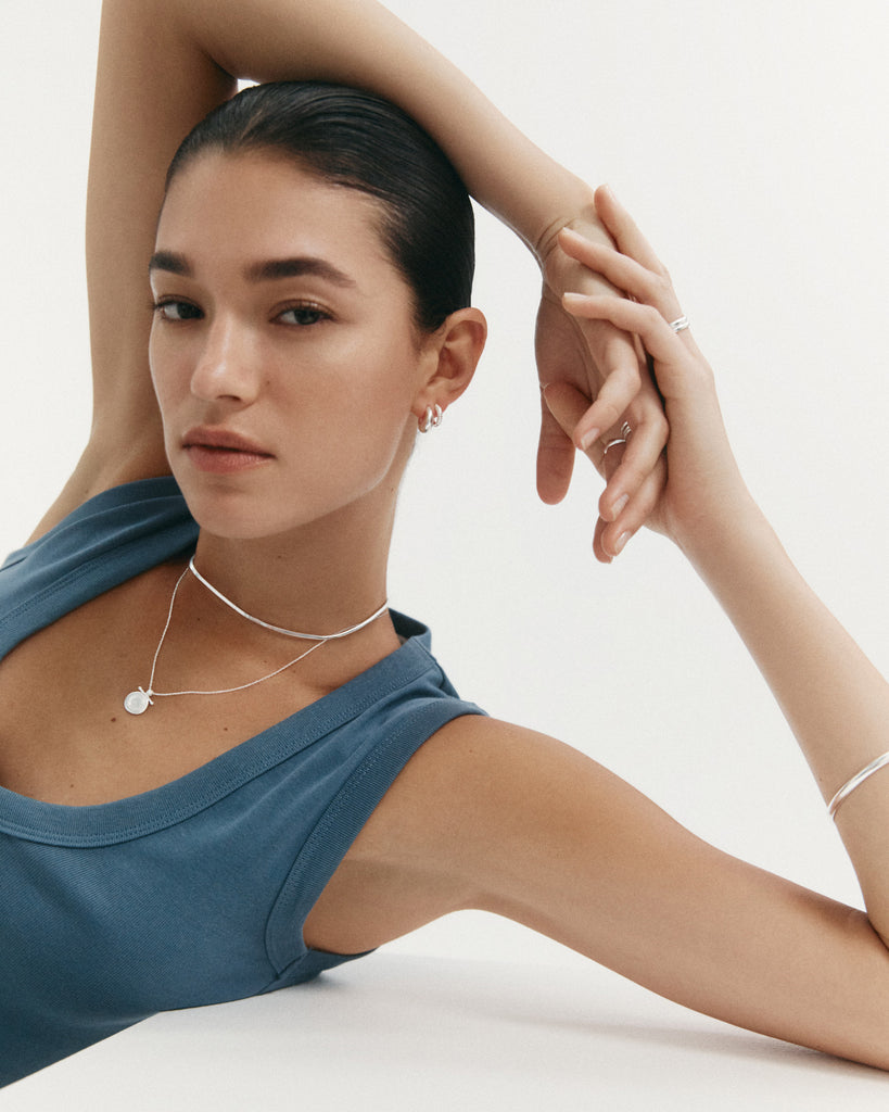 INDIGO COIN NECKLACE (STERLING SILVER) – KIRSTIN ASH (Australia)