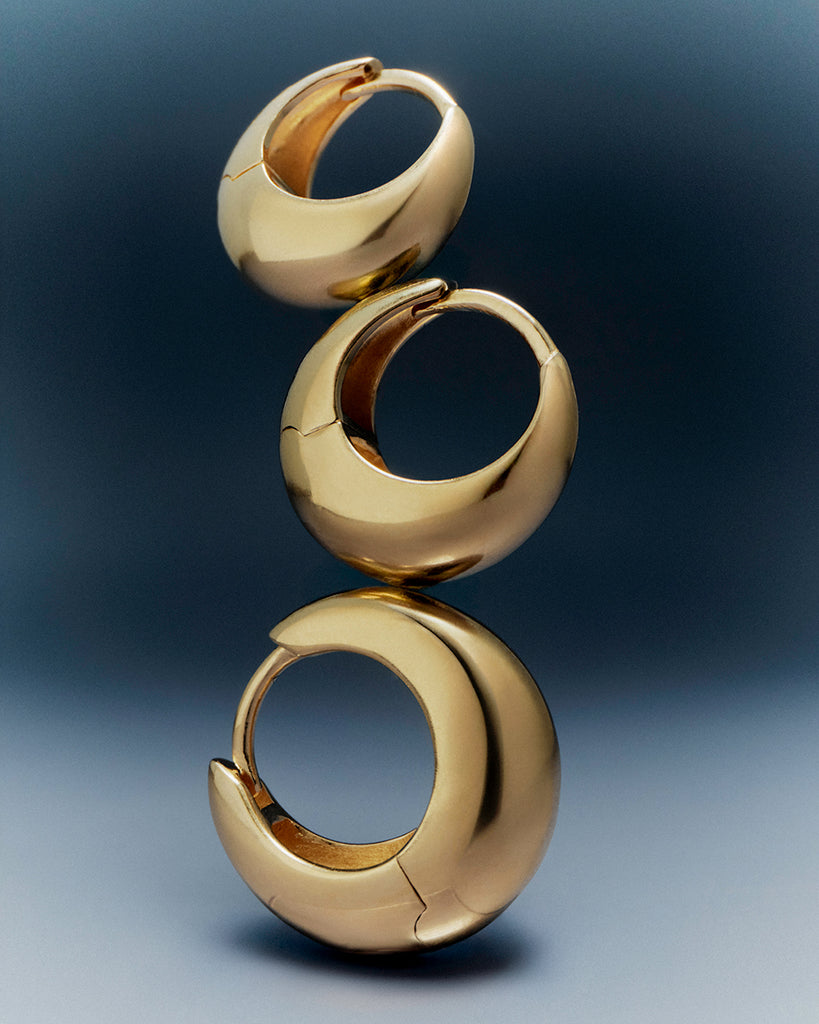 INDIGO HOOPS MEDIUM (18K GOLD PLATED) – KIRSTIN ASH (Australia)